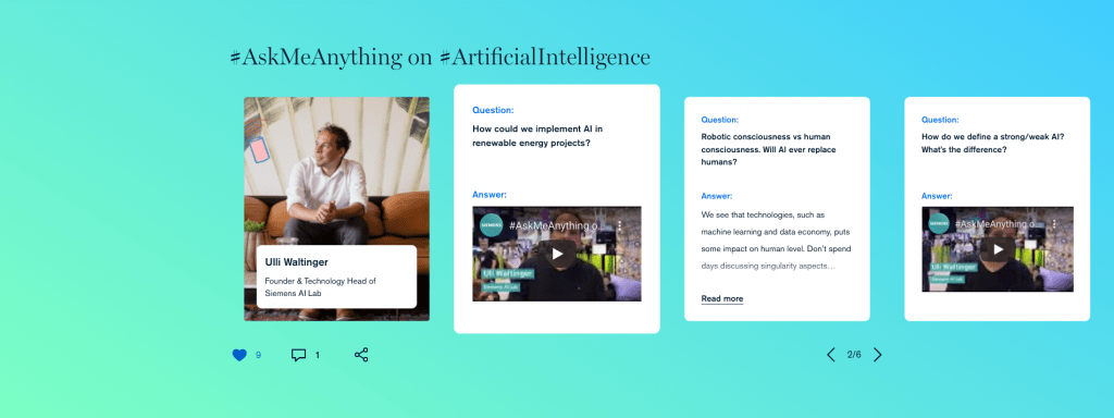 1. Ask-Me-Anything in FAQs on Siemens Blog